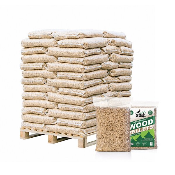 Fönsterpro - Trä - Träpellets (48 påsar packade på en träpall (720 kg))